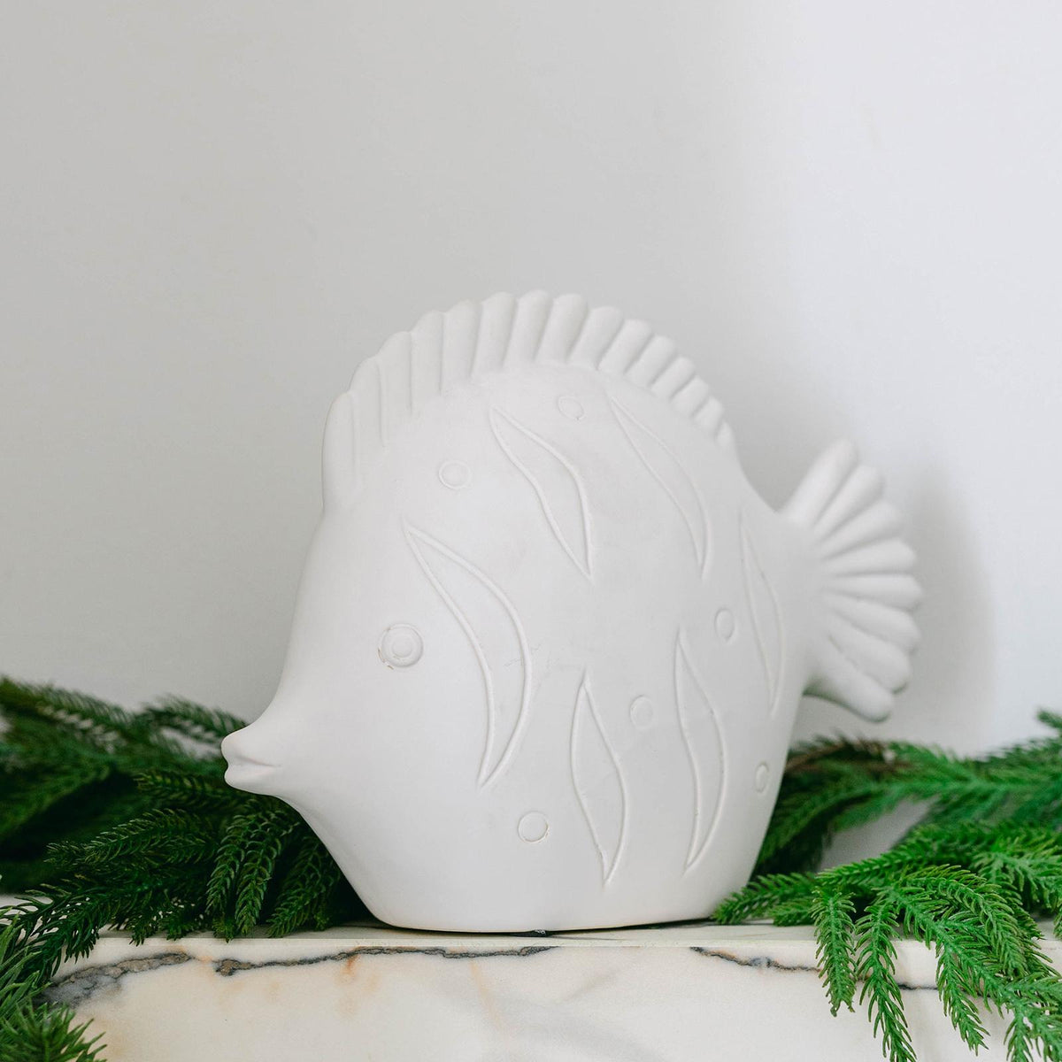 Ceramic White Fish – the oak family boutique
